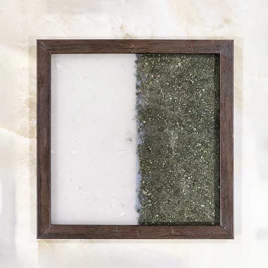 Pyrite & Selenite Dust Plate — Parthpooja