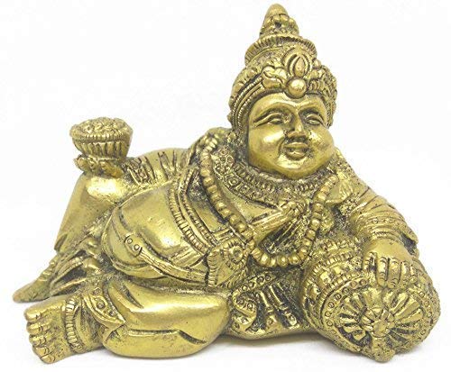 Lord Kuber Brass Murti Statue | Hindu God Kubera For Wealth | To Keep ...